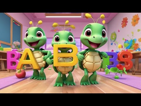 Three Baby Turtles Say A B C | Alphabet Song for Kids | Learn ABC with ...