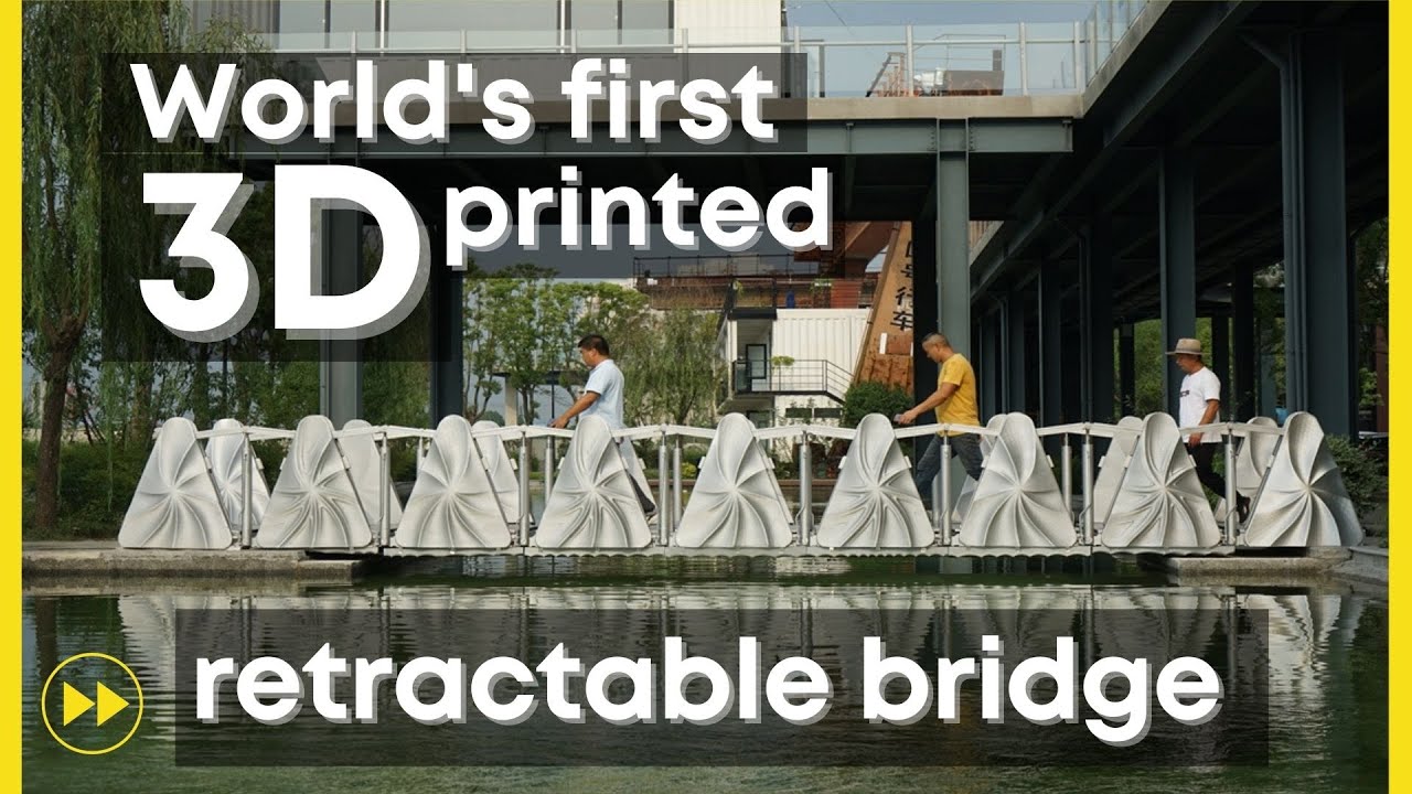 First retractable 3D-printed bridge (Shanghai) - YouTube
