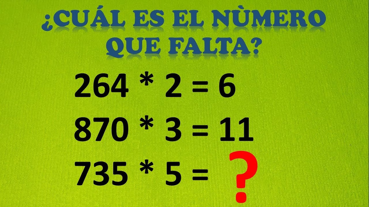 ¿PUEDES HALLAR EL NÚMERO QUE FALTA? SEGURO QUE SÍ - PUZZLES MATEMÁTICOS ...