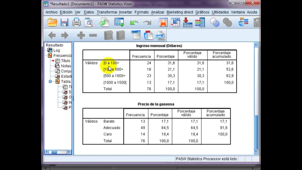 Descripcion de variables categoricas en SPSS - YouTube