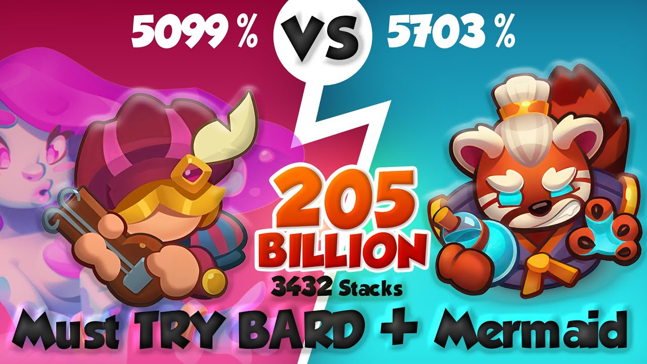 Must TRY Bard + Mermaid = 205 Billion & 3423 Stacks | PVP Rush Royale ...