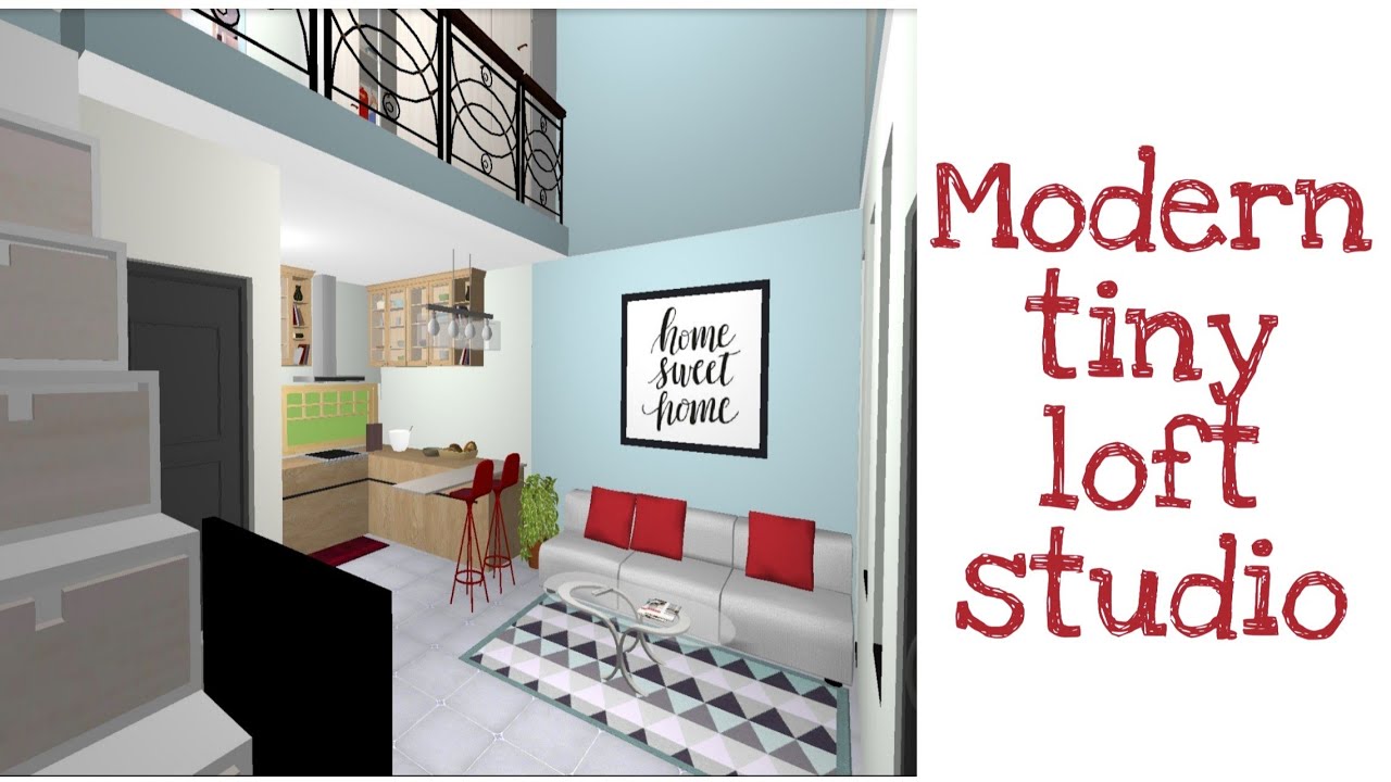 Home Design 3D || Tiny Loft studio apartment - YouTube