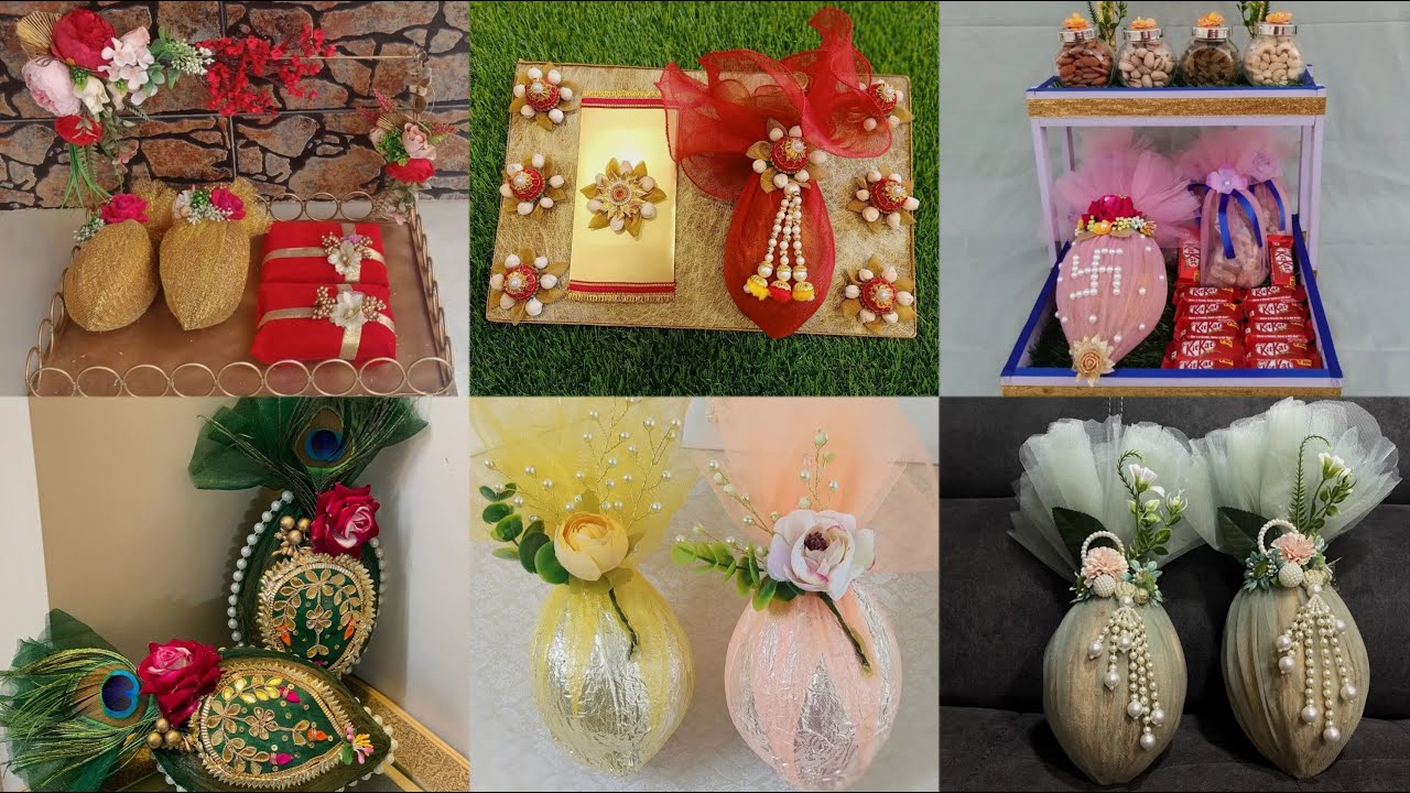 New Shrifal Decoration Ideas| Nariyal Decoration | Coconut Decoration ...