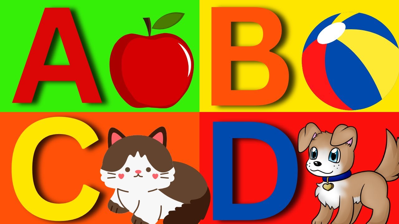 ABC alphabet learning, A for apple, B for ball, C for Cat| #abcd ...