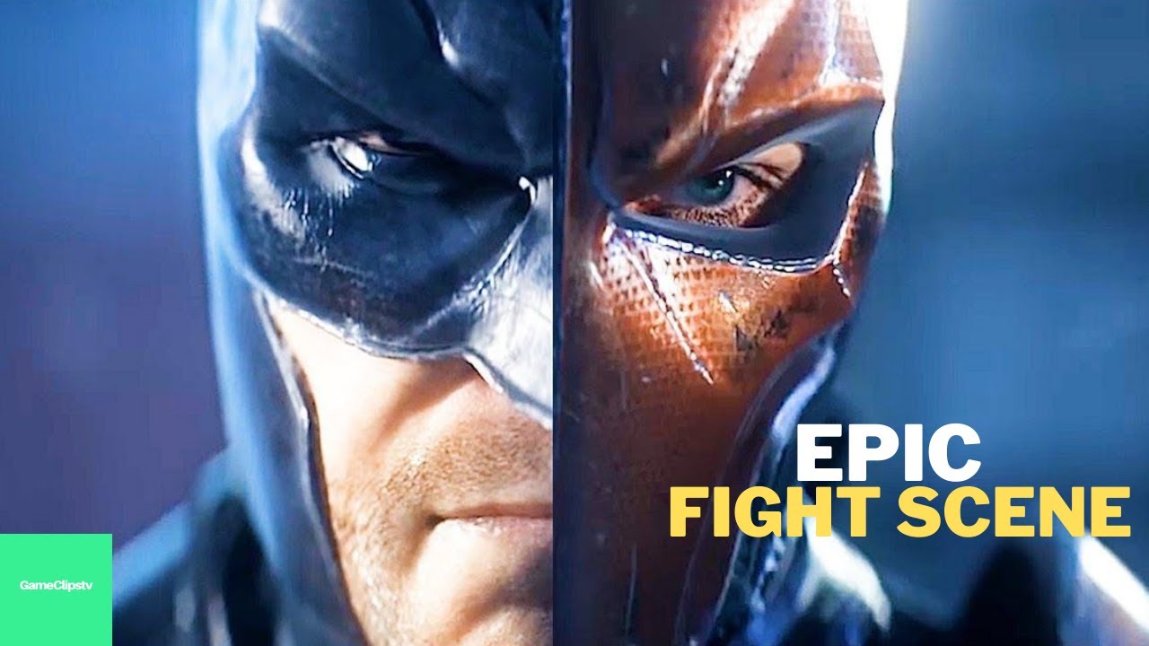 Batman Vs Deathstroke EPIC Fight Scene Cinematic Battle - YouTube