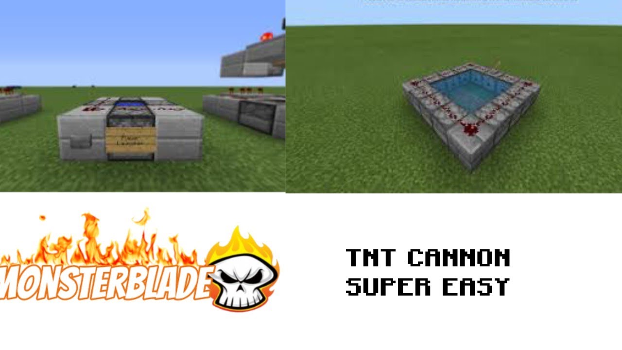 Simple TNT launcher in minecraft bedrock edition - YouTube