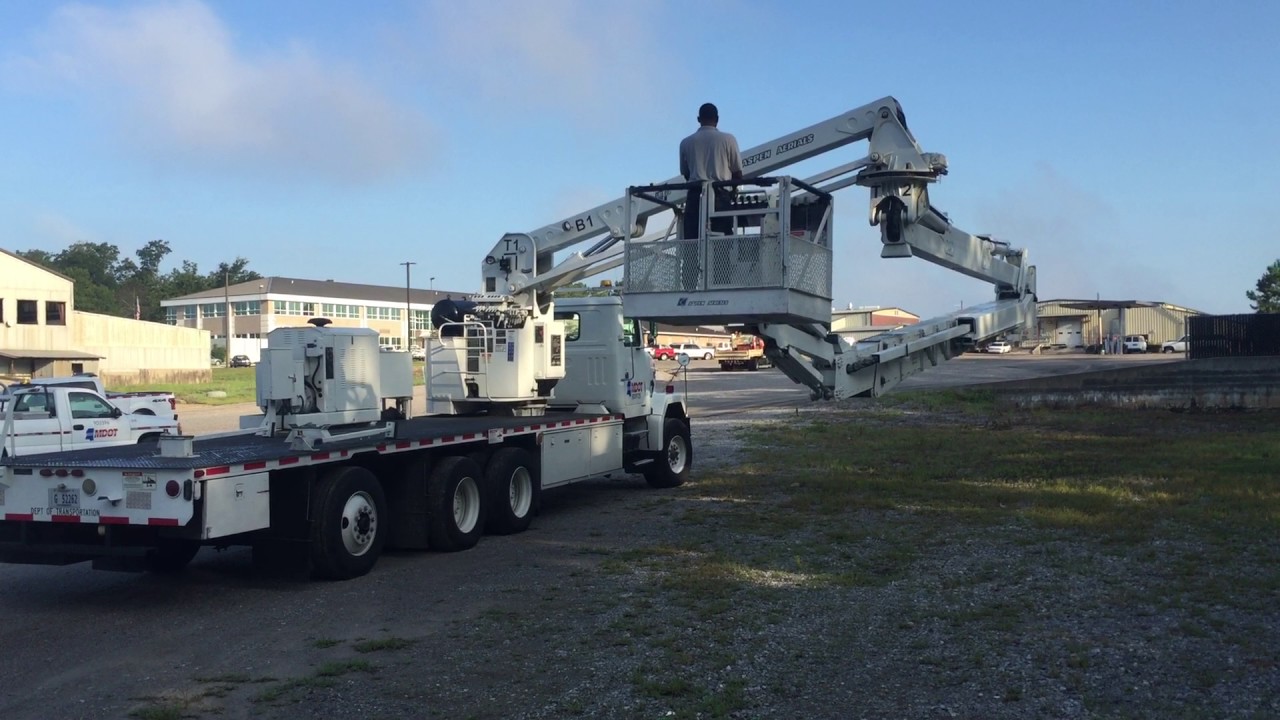 1996 Volvo ACL64F Bridge Inspection Truck - YouTube
