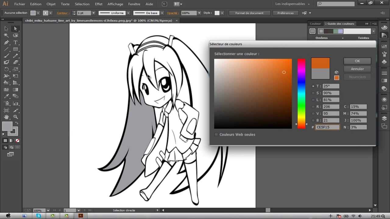 Tuto adobe illustrator CC vectorisation et mettre de la couleur sur une image scanné. - YouTube