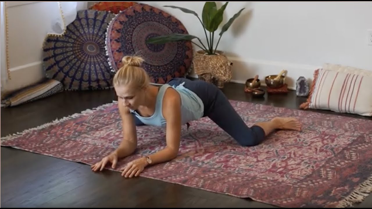Frog Pose Pelvic Tilt - YouTube