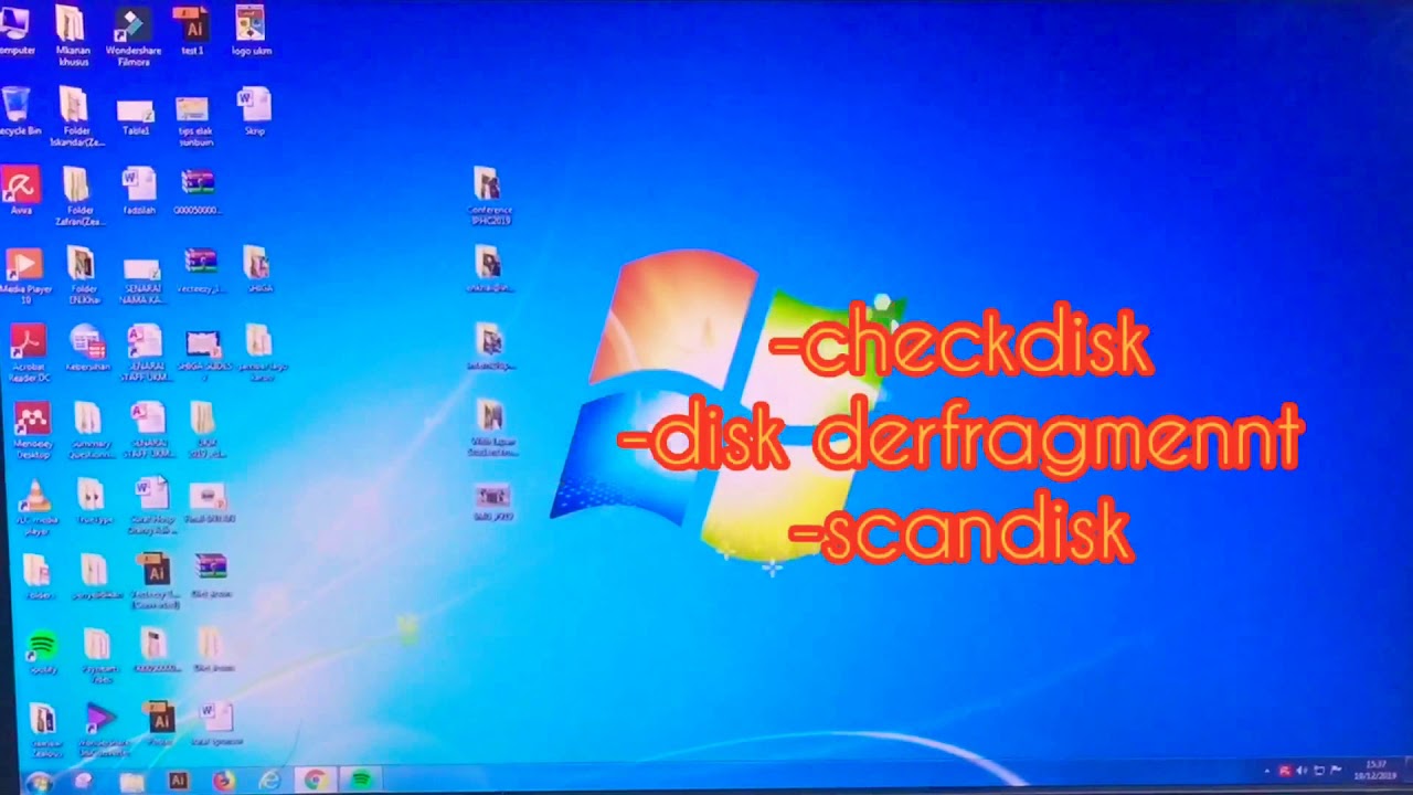 SCANDISK, DISK DEFRAGMENTER, CHECKDISK USING COMMAND PROMPT - YouTube