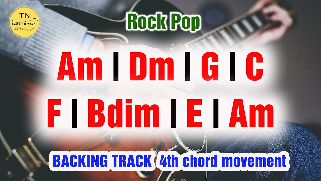Guitar Backing Track A Minor 4th chord movement Backing Track - YouTube