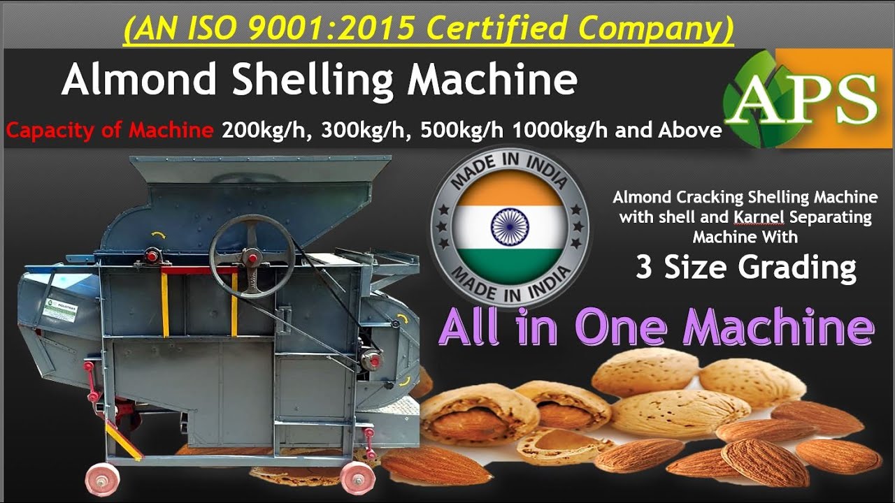 Almond Processing Cleaning, Hulling Shelling & Processing grading and ...