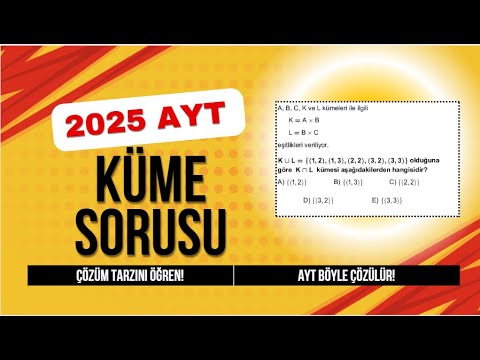 2025 AYT Matematik | Küme Sorusu