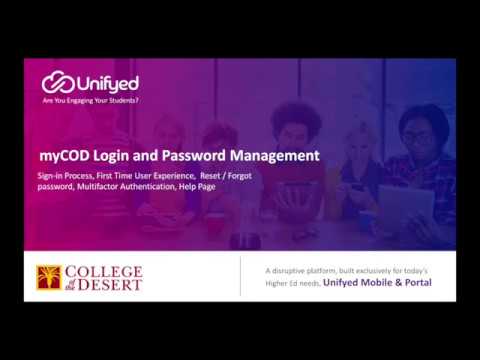 myCOD Portal and Password Manager - YouTube