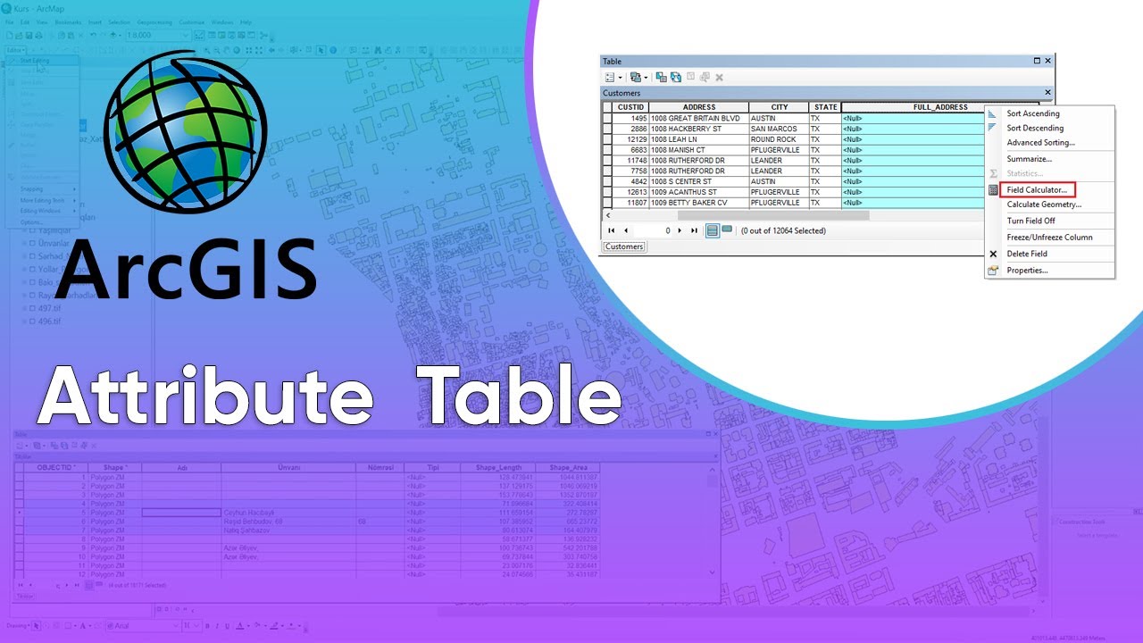 ArcGIS - ArcMap Open Attribute Table - Part 1 - YouTube