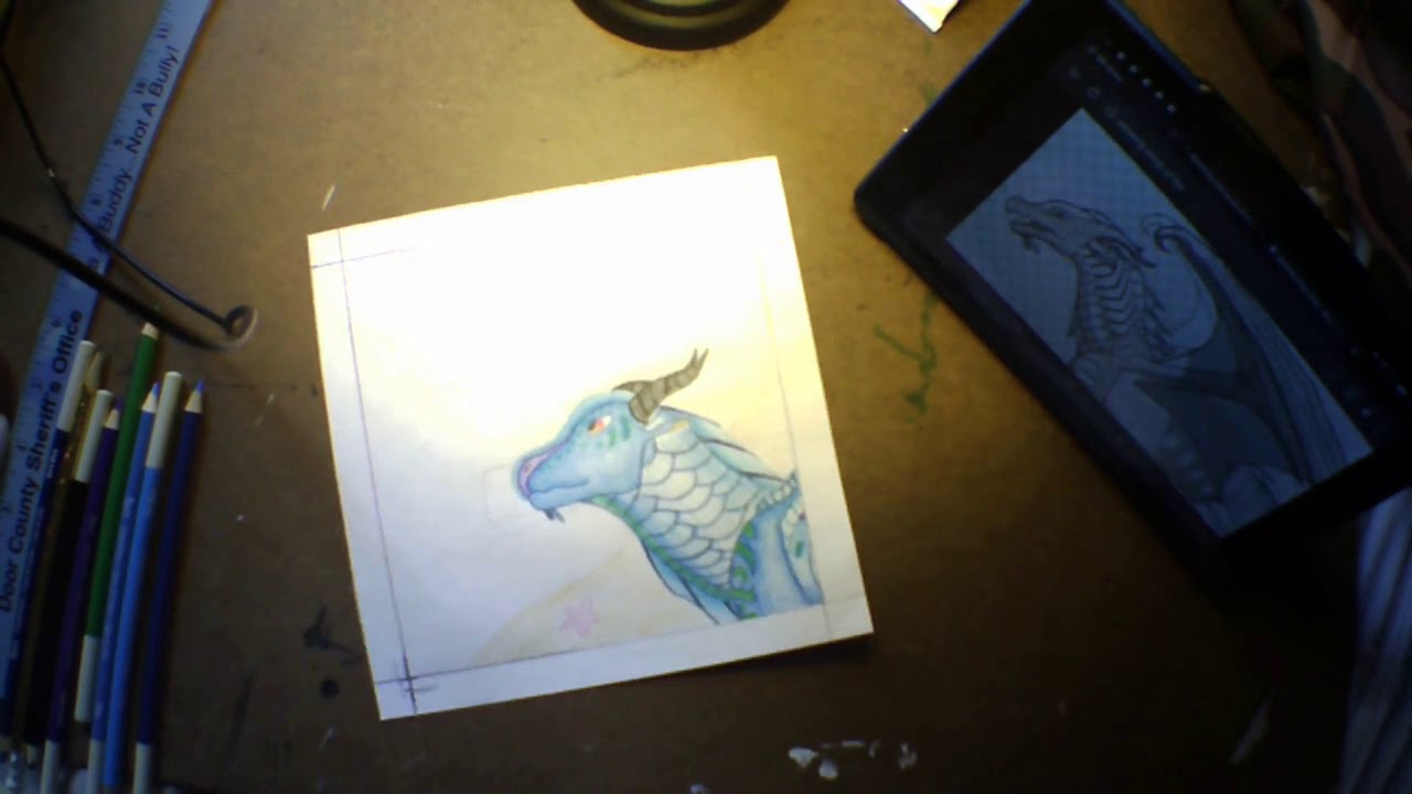 Wings of Fire speed draw Seawing sunset - YouTube
