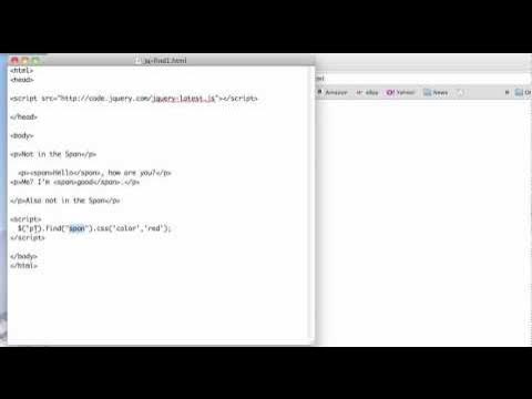 JS 4U 135: JQuery Find Part 1 - YouTube