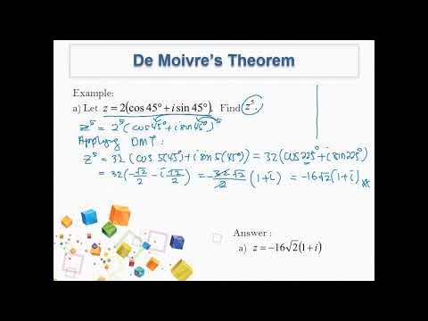 COMPLEX NUMBER: De Moivre Theorem - YouTube