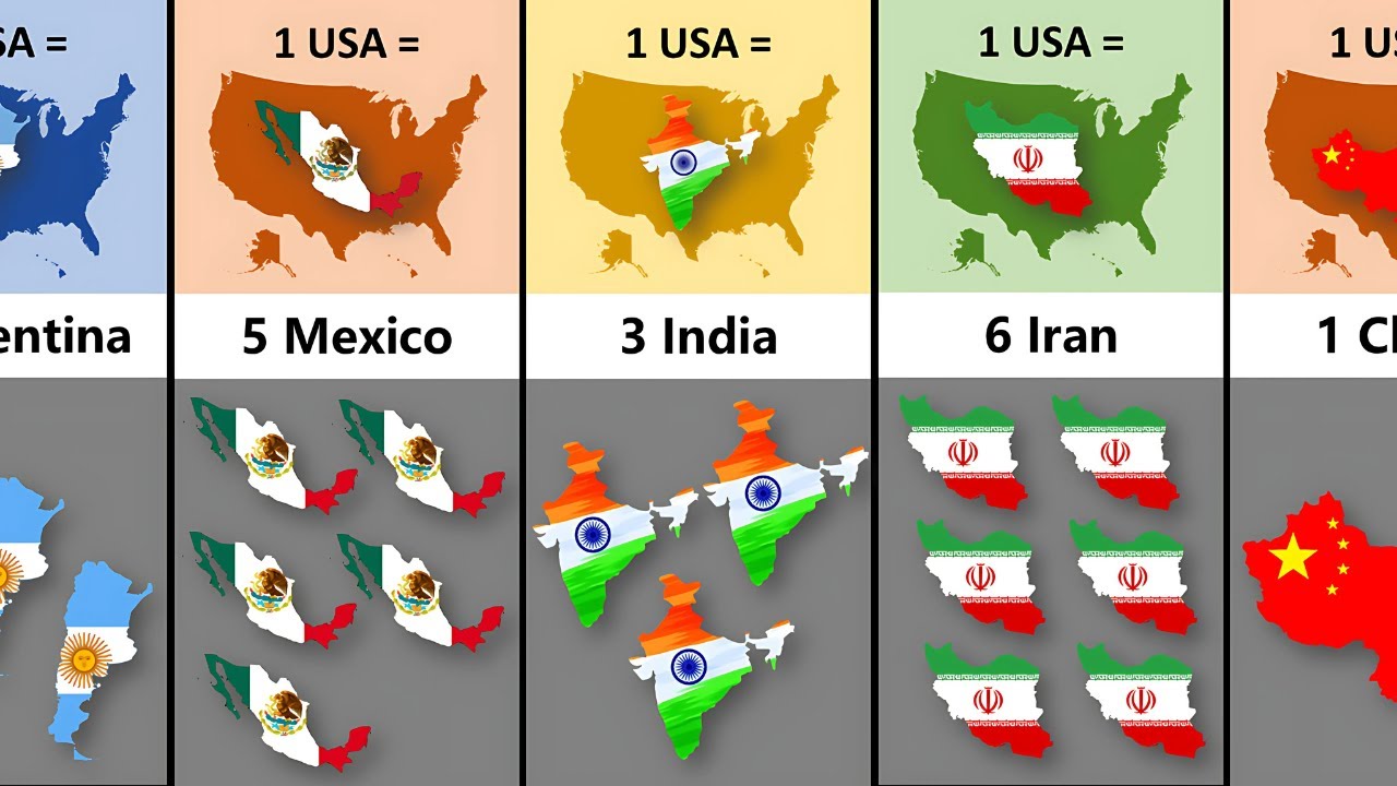 How Many Countries Fit Inside USA Map - YouTube