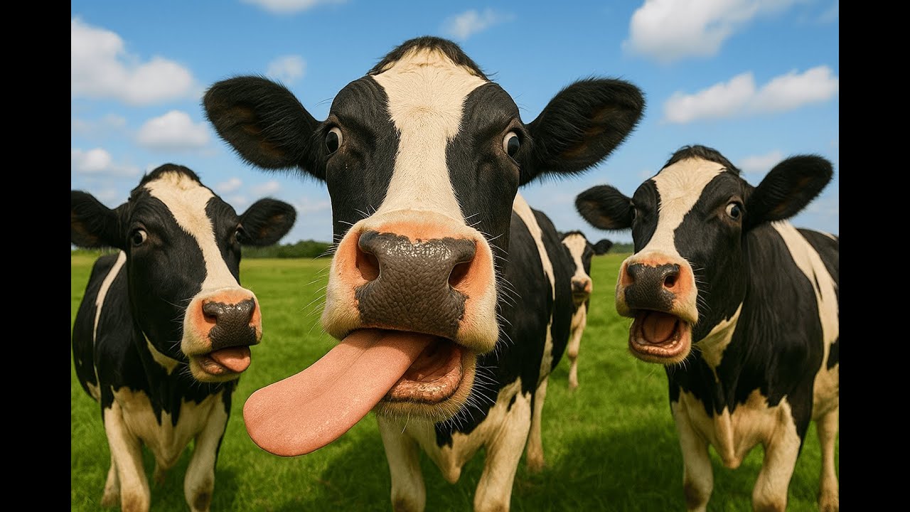 Peaceful Cows Mooing & Grazing in Calm Nature | Real Farm Life Relaxing ...