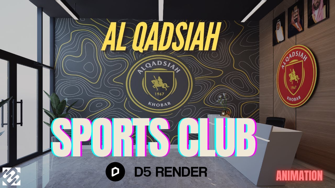 Stunning Sports Club Reception Design | 3D Visualization with D5 Render ...