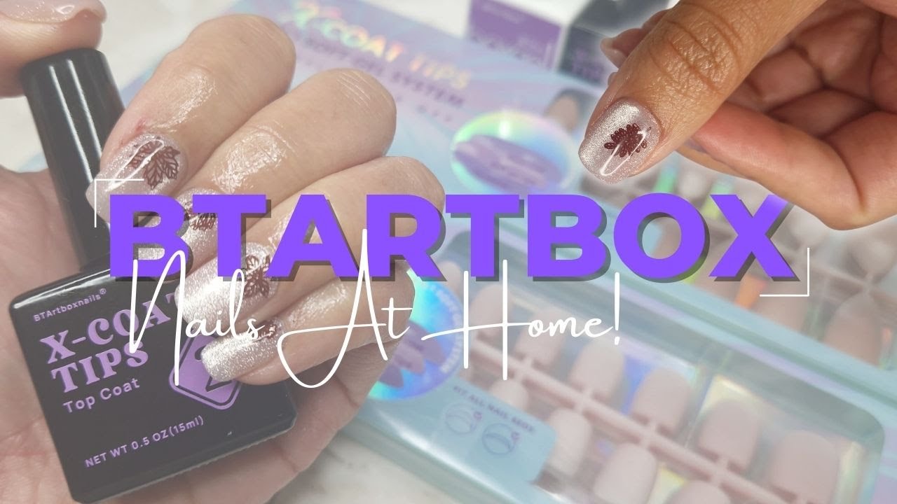 BTARTBOX Full Cover Soft Gel Nail | DIY Autumn Nails With Stamping! # ...