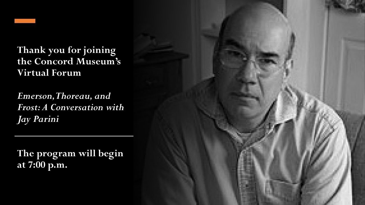 Emerson, Thoreau, and Frost: A Conversation with Jay Parini - YouTube