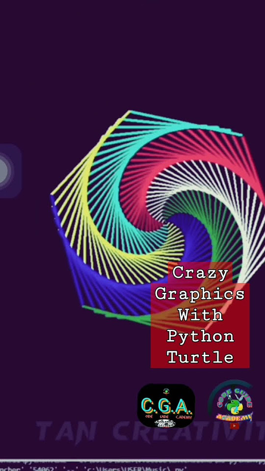 Crazy Graphics With Python Turtle Pythonturtle Shorts Youtube