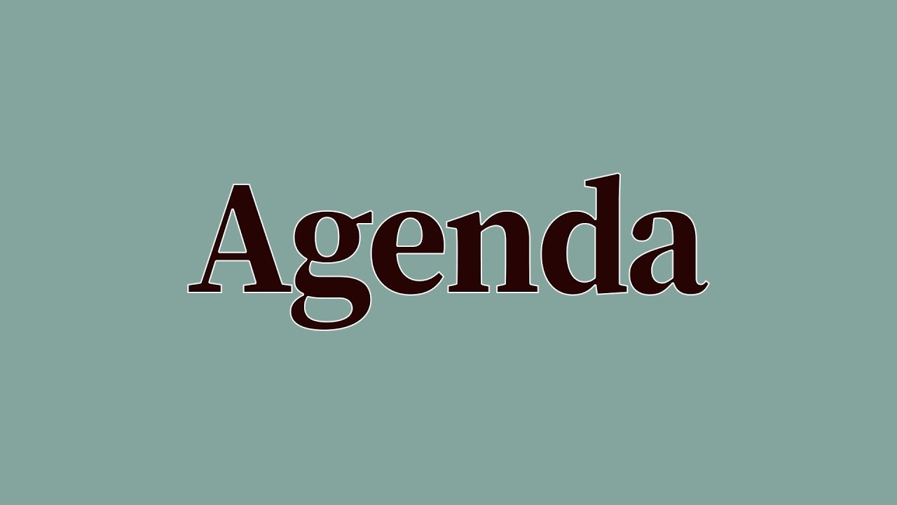 Agenda Meaning And Pronunciation YouTube Agenda Meaning And Pronunciation YouTube