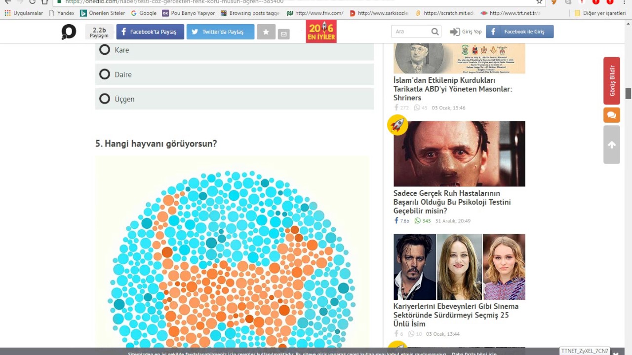 Renk körü testi İzleyip Renk körü olup olmadığı gör!?!? - YouTube