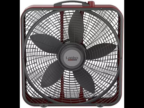 Red Lasko B20548 Box Fan - YouTube