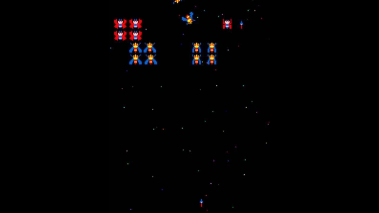 galaga gameplay in 60 fps - YouTube