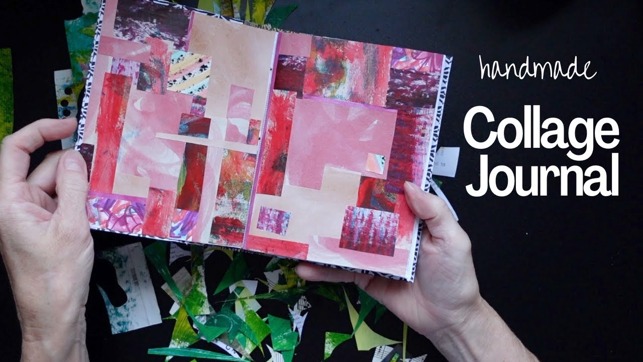 Handmade Collage Journal | paper collage art | art journal - YouTube