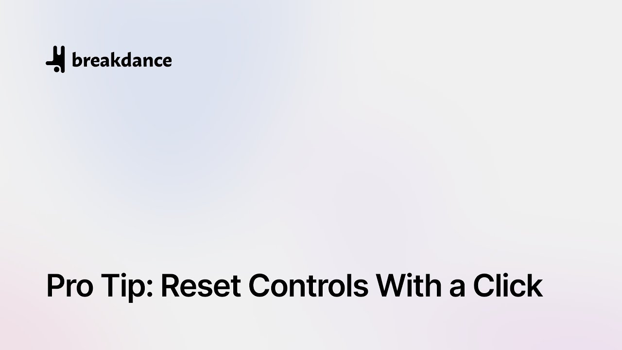 Pro Tip: Reset Controls With a Click - YouTube