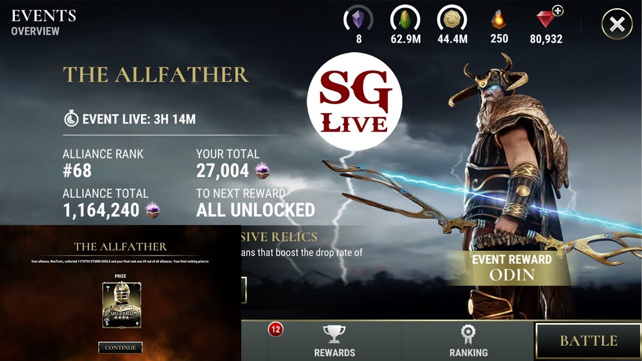 Dawn of Titans - ODIN event rewards - Theaters of War - YouTube