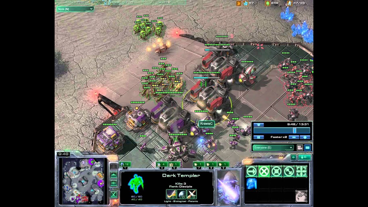 StarCraft 2 Team Strategy: 4v4 2 Zerg Strategy Part 1 - YouTube