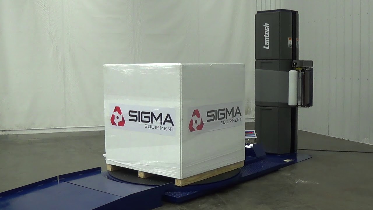 G7660 Lantech Q300 Stretch Wrapper with Ramp and Scale SIGMA Equipment ...