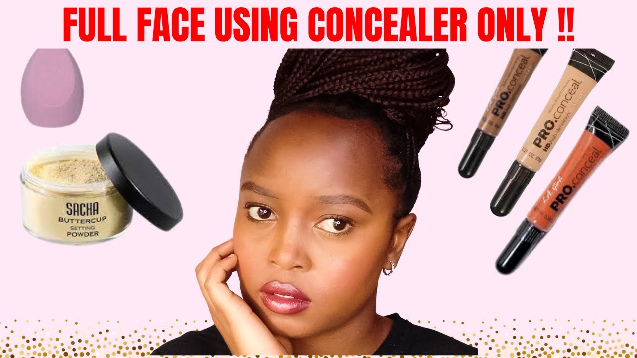 FULL FACE USING CONCEALER ONLY!! // if you hate wearing foundation and ...