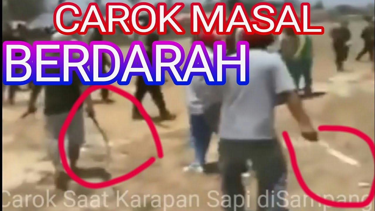 heboh Detik detik carok masal di kabupaten sampang madura saat kerapan ...