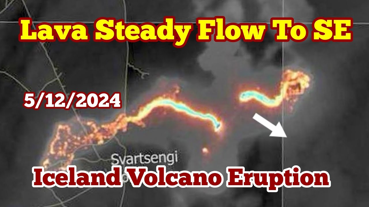 Lava Flow Slows Towards South East, Iceland Volcano Eruption,Svartsengi ...