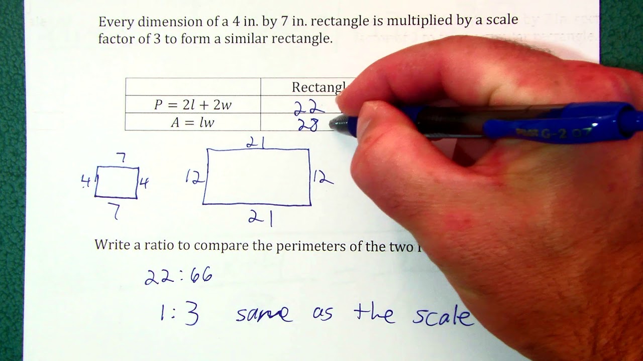 Algebra 1 1-9 Scale Drawing Problem - YouTube