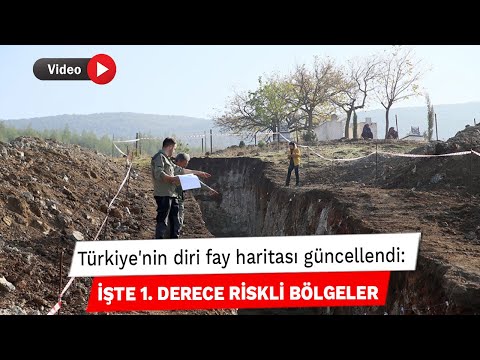 Türkiye'nin diri fay haritası güncellendi: İşte 1. derece riskli bölgeler