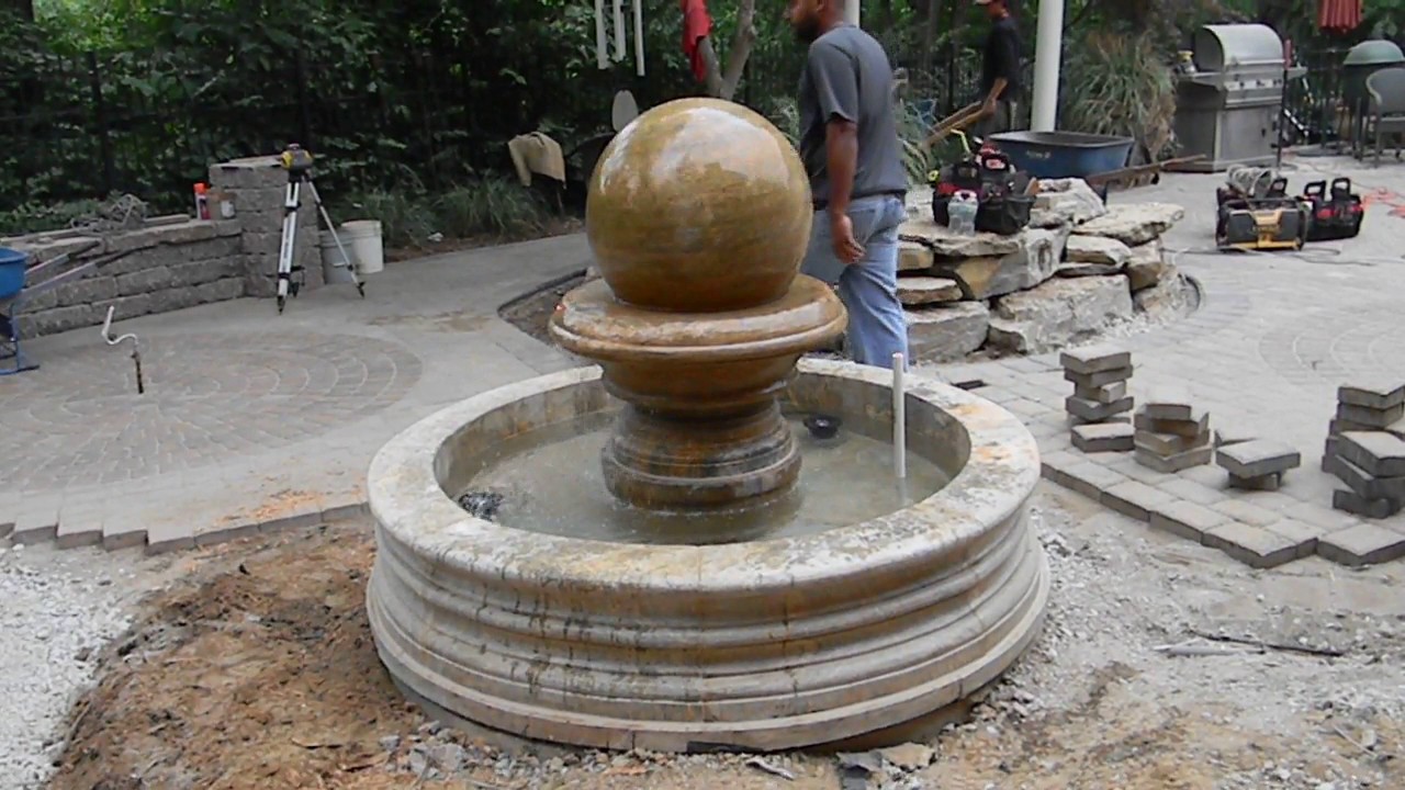 Rotating Granite Sphere Fountain - YouTube