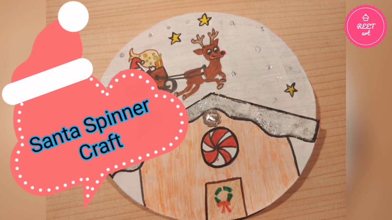 Santa Spining Wheel- Christmas Toy Craft - YouTube