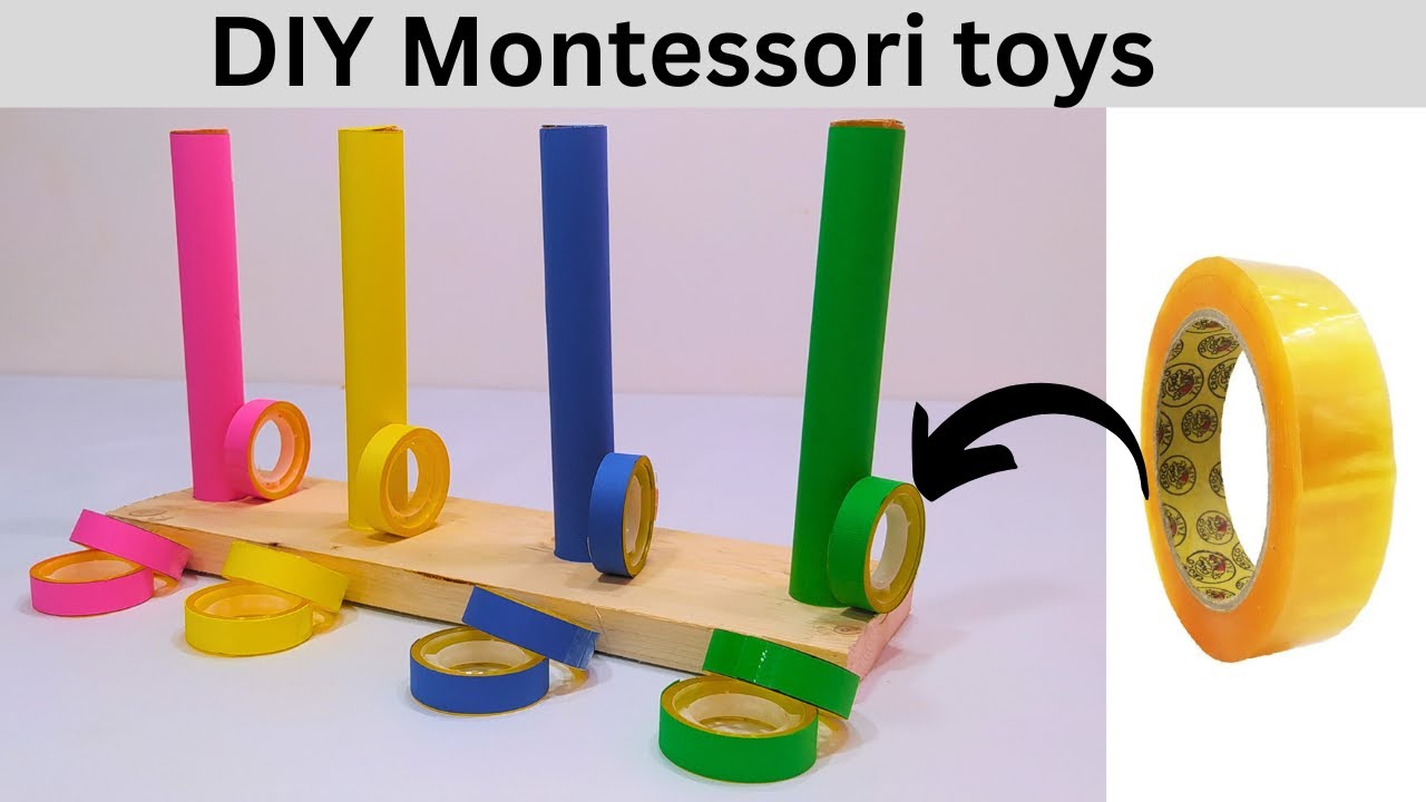 DIY Montessori Toys : Color Rings Sorting - YouTube