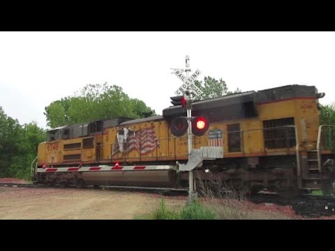 UP 8348 North MNPAL Filmed At North Kasper Siding Elephant Style More MOW Machines (5-30-2022 ...