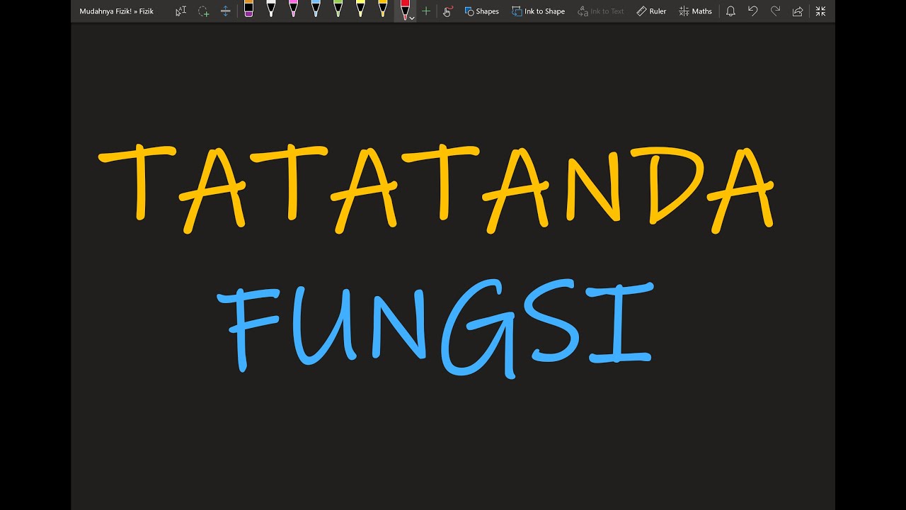 Matematik Tambahan Tingkatan 4: Tatatanda Fungsi - YouTube