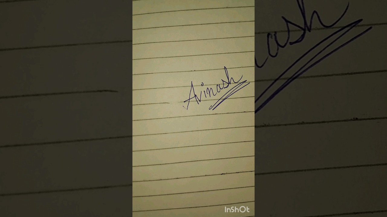Avinash name signature #signature #handwriting - YouTube