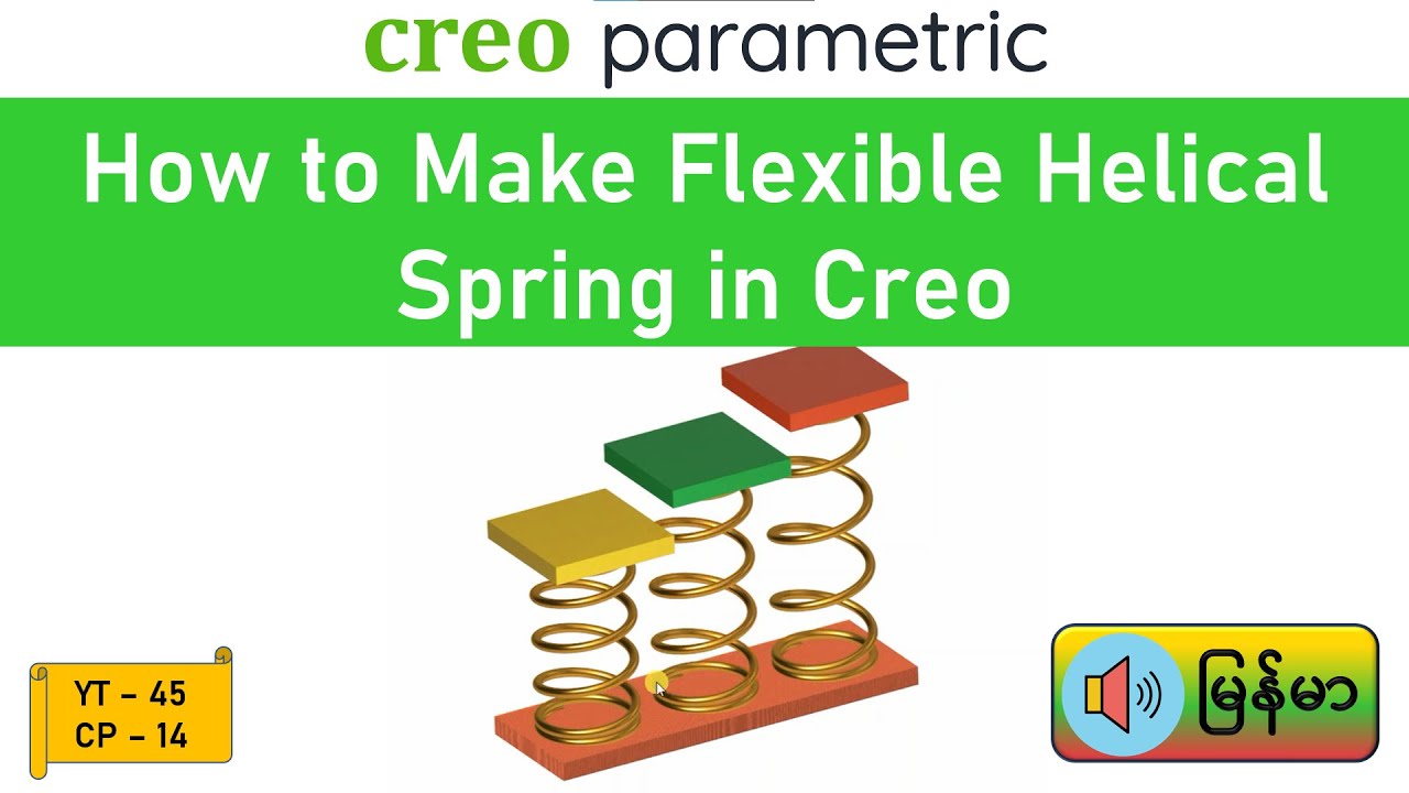 Creo Parametric - How to make Flexible Helical Spring with variable ...