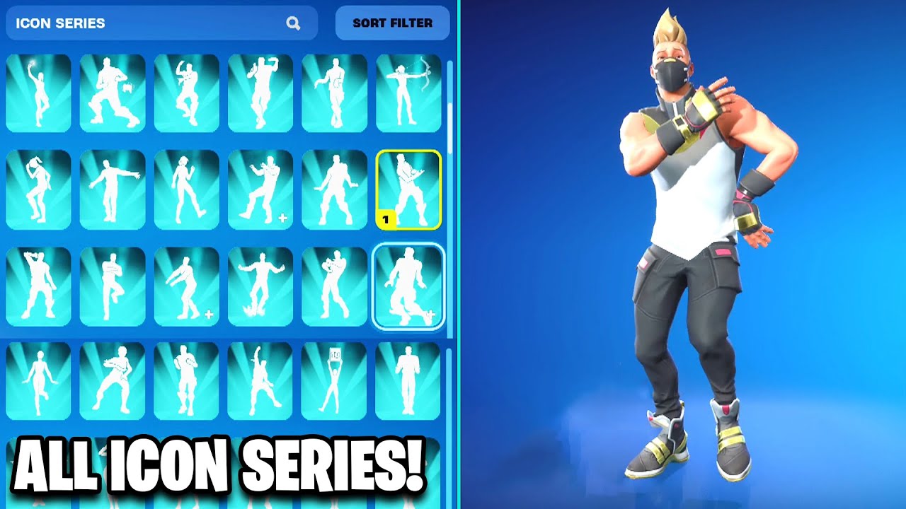 ALL ICON SERIES EMOTES & DANCES IN FORTNITE! (New Skins) #8 - YouTube